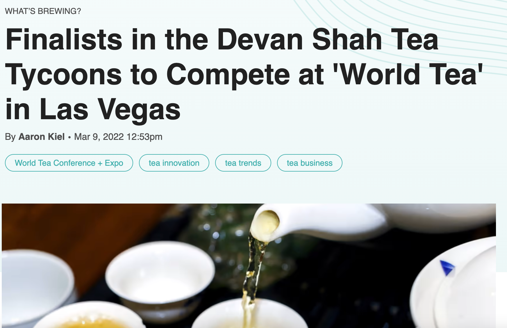 World Tea Expo 2022 Devan Shah Tea Tycoons Pitch Finalist – Uproot Teas
